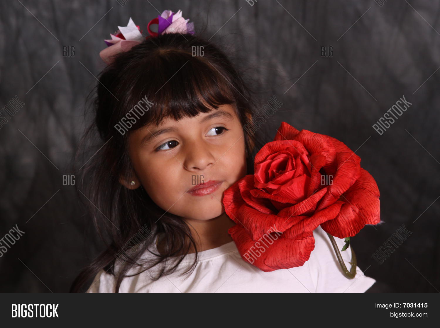 Girl Red Rose Image & Photo (Free Trial) | Bigstock