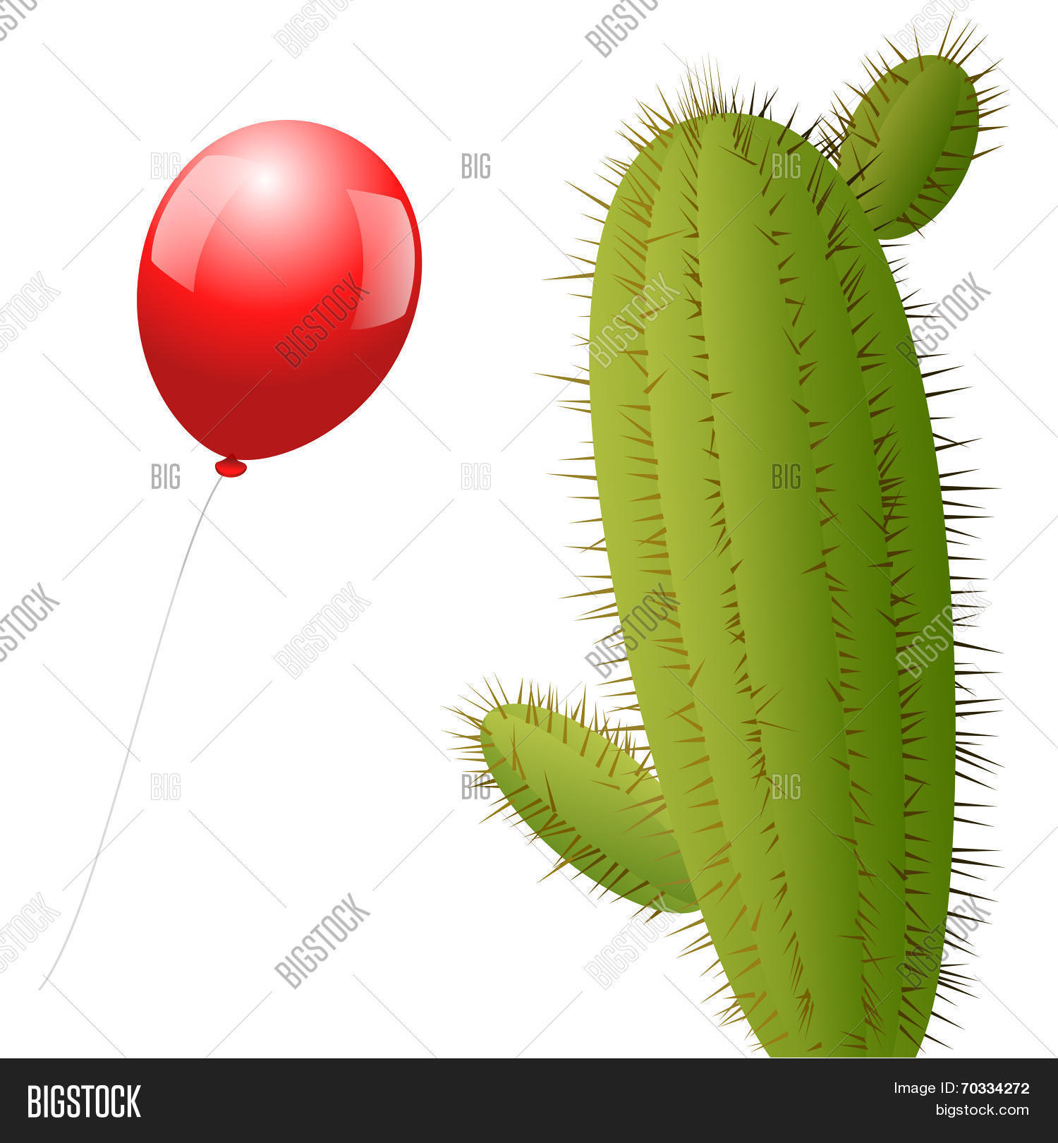 Balloon Cactus Vector & Photo (Free Trial) | Bigstock