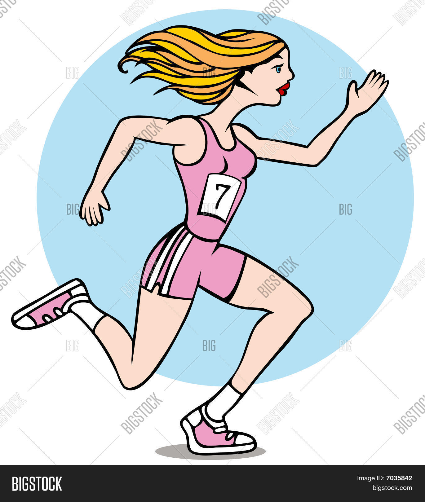 Female Runner Vector & Photo (Free Trial) | Bigstock