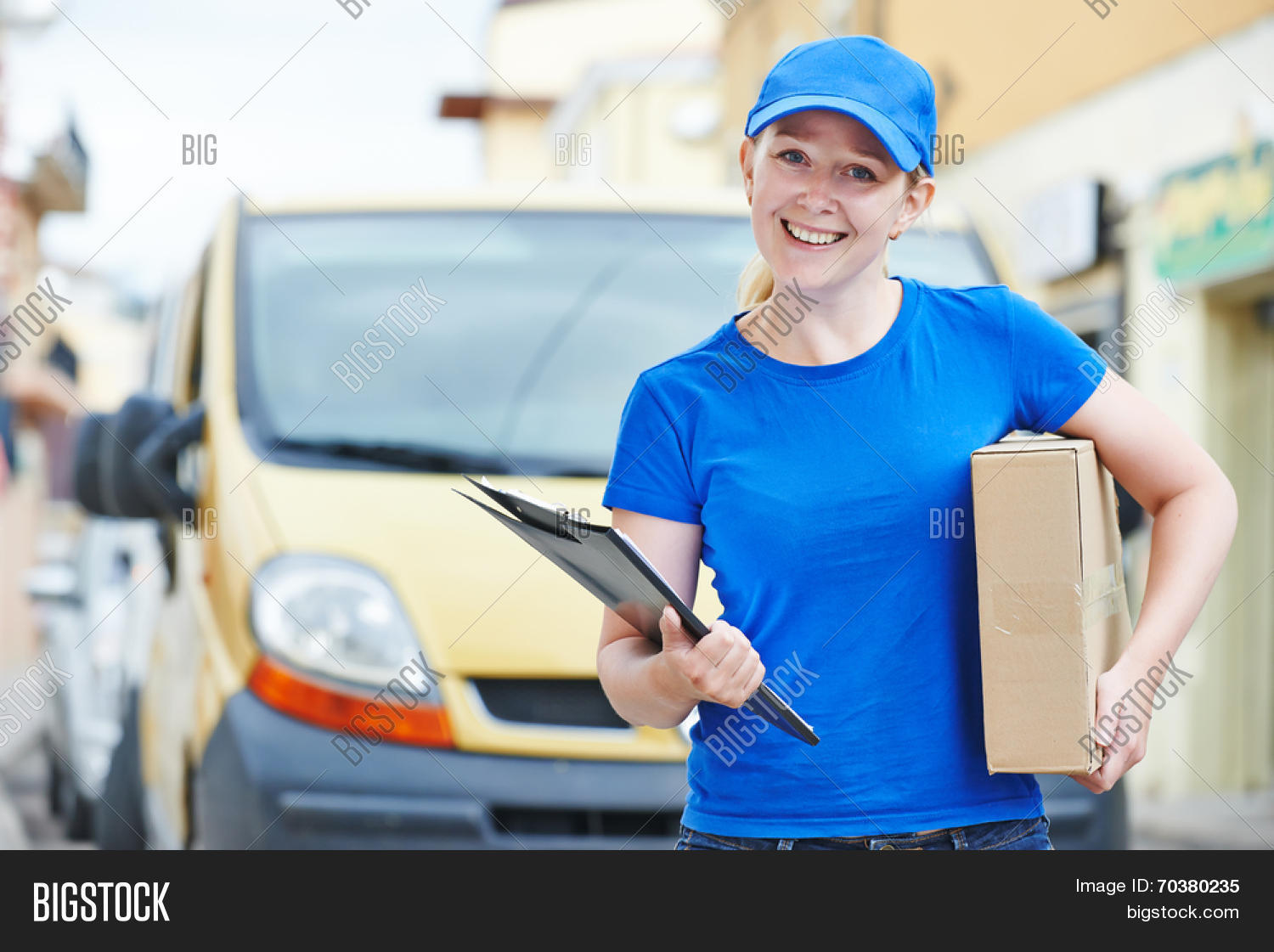 Smiling Female Postal Image & Photo (Free Trial) | Bigstock
