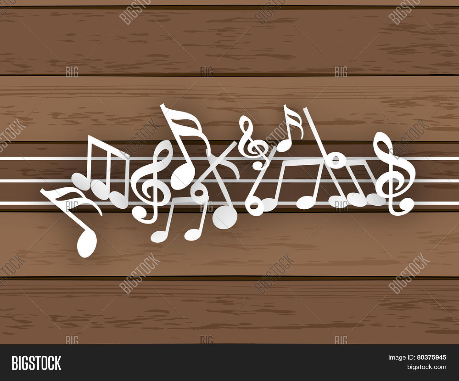 Musical Notes Line On Vector & Photo (Free Trial) | Bigstock