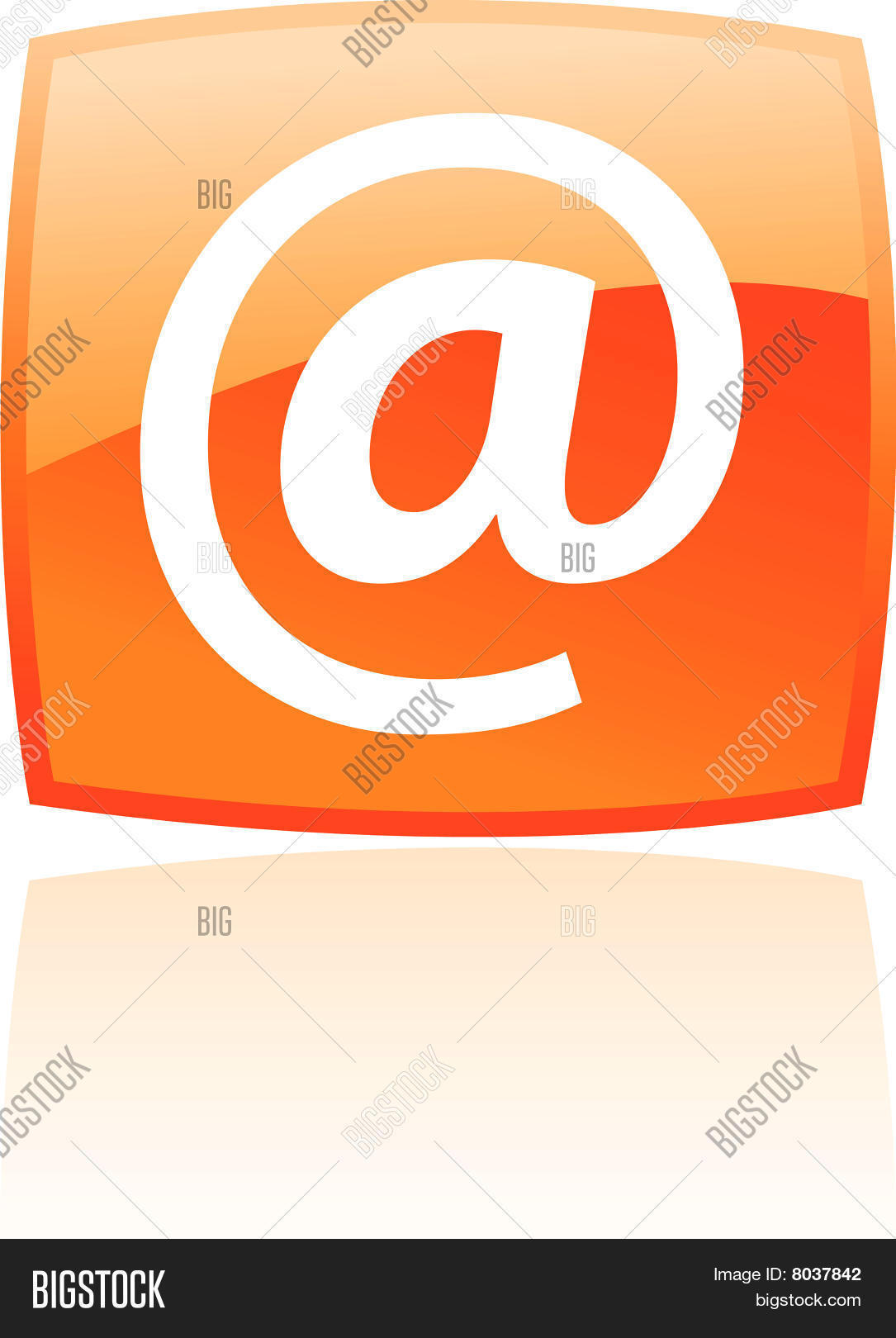 Glossy Orange Email Vector & Photo (Free Trial) | Bigstock