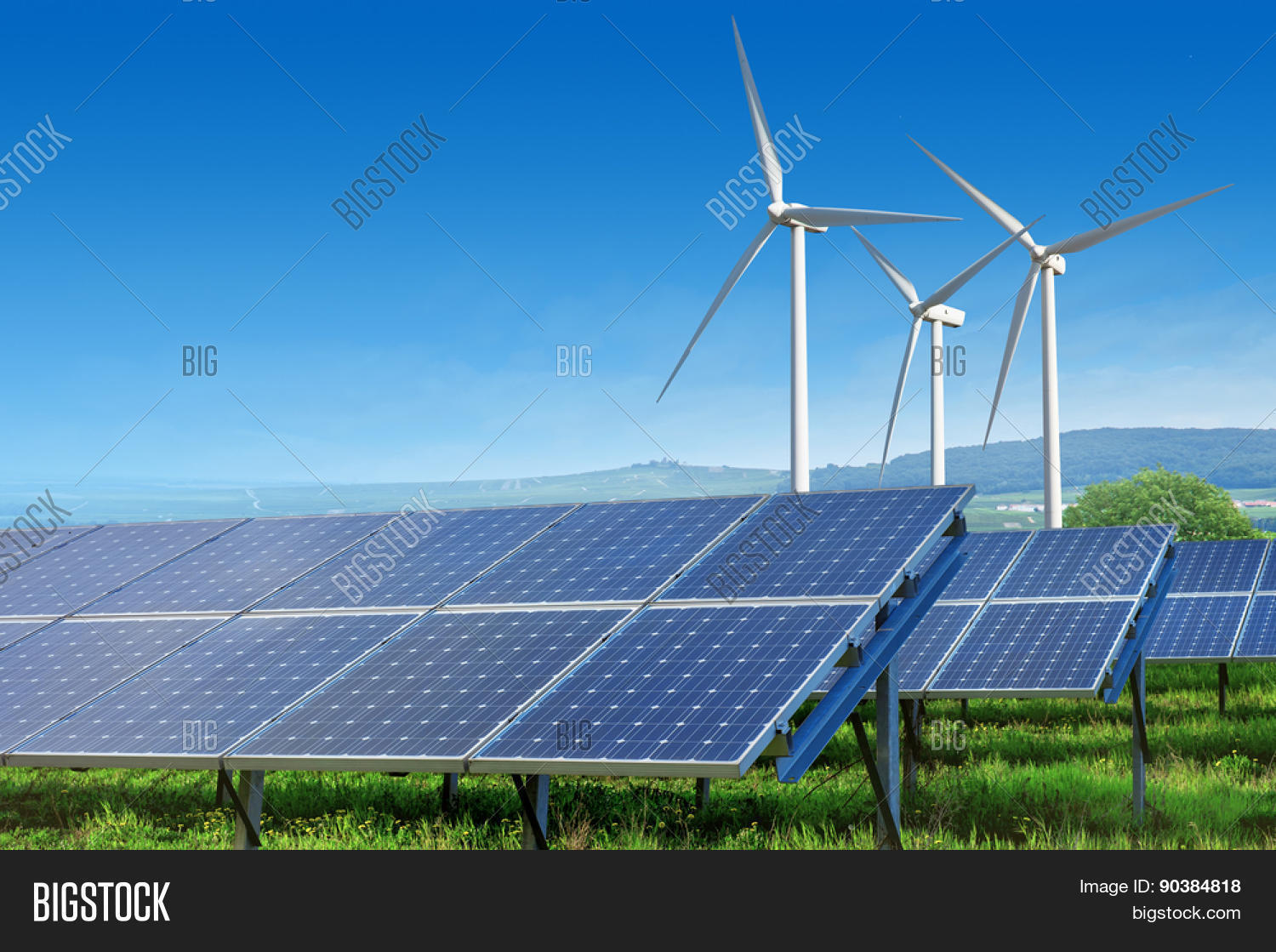 Solar Panels Wind Image & Photo (Free Trial) | Bigstock