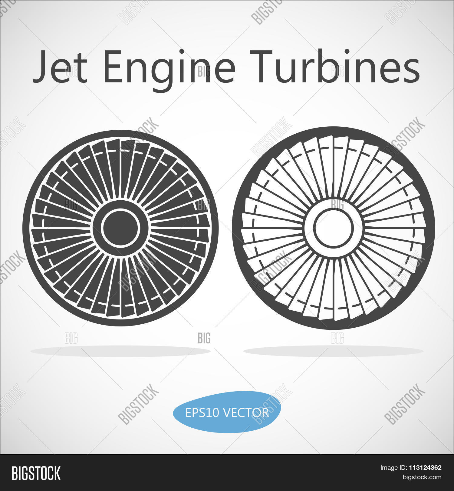 Jet Engine Turbine Vector & Photo (Free Trial) | Bigstock