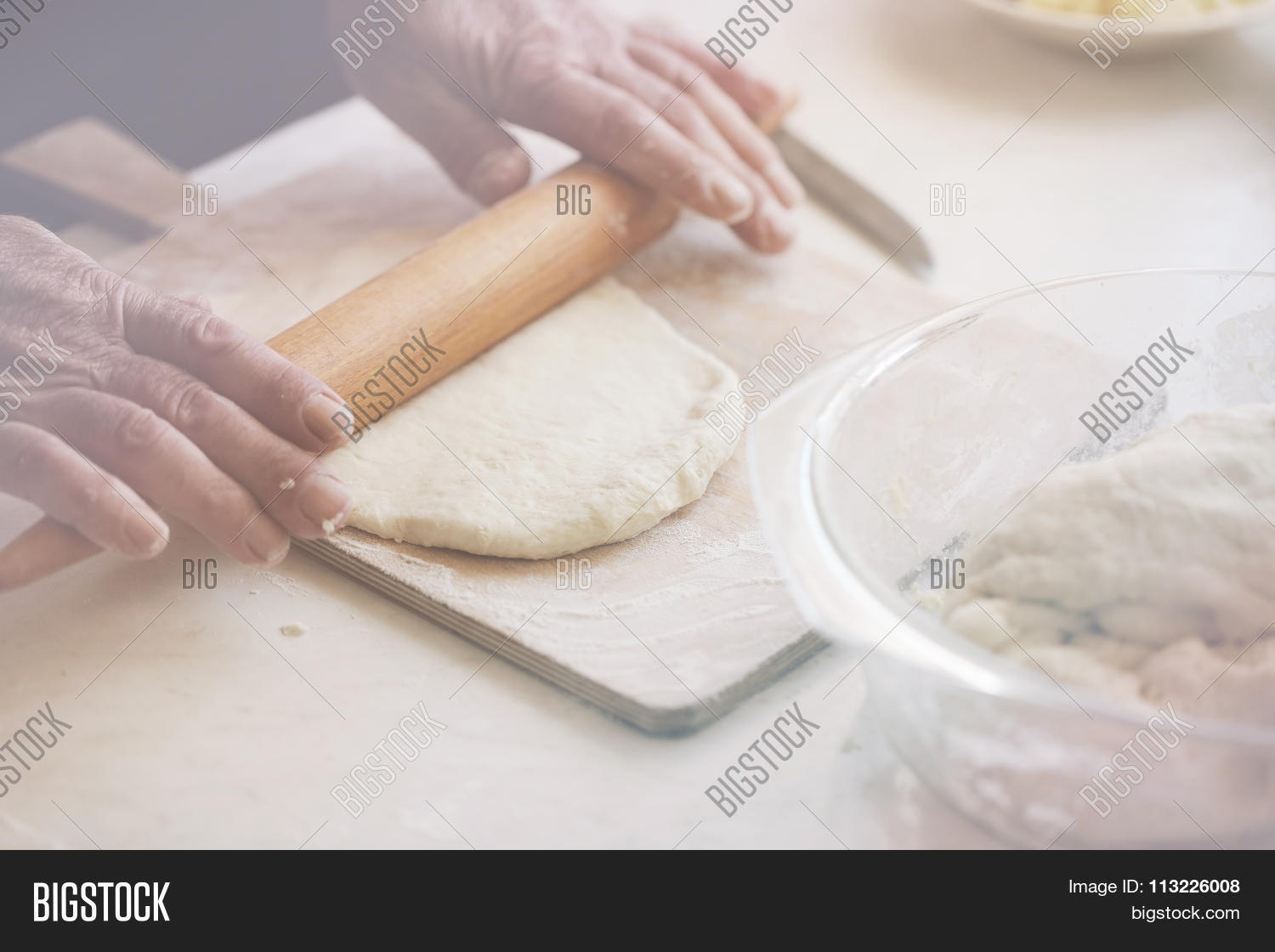 Hands Roll Dough On Image & Photo (Free Trial) | Bigstock