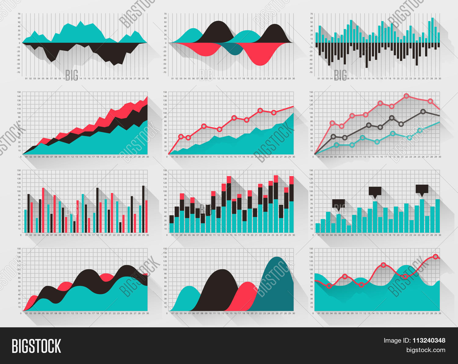 Charts Elements Vector & Photo (Free Trial) | Bigstock