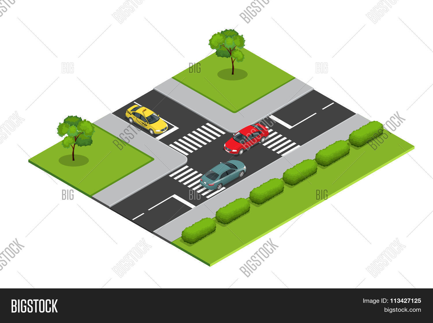 Crossroads Road Vector & Photo (Free Trial) | Bigstock