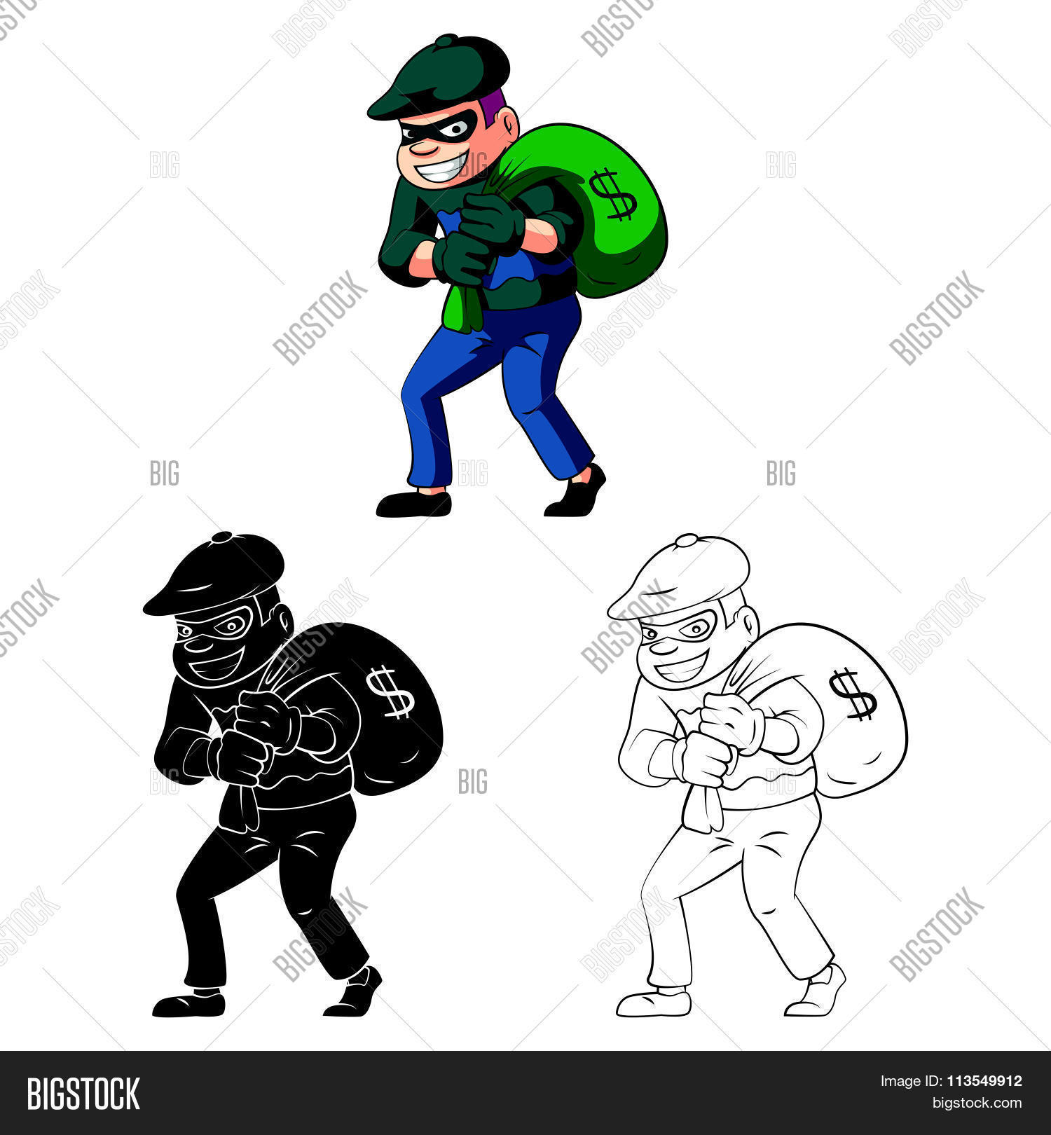 Coloring Book Thief Vector & Photo (Free Trial) | Bigstock