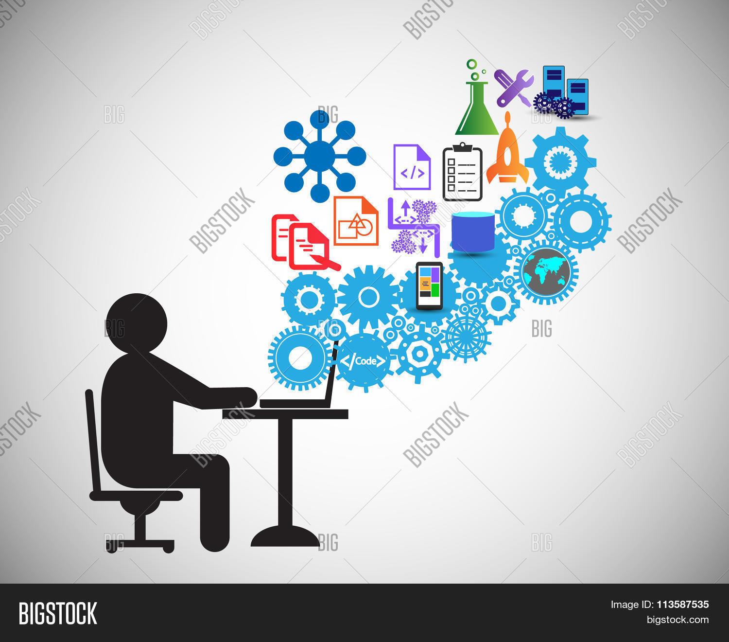 Software Developer Vector & Photo (Free Trial) | Bigstock