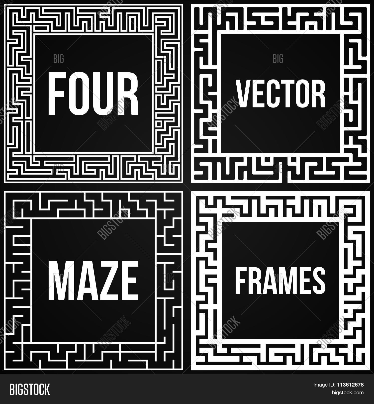 Vector Maze Frame Set Vector & Photo (Free Trial) | Bigstock