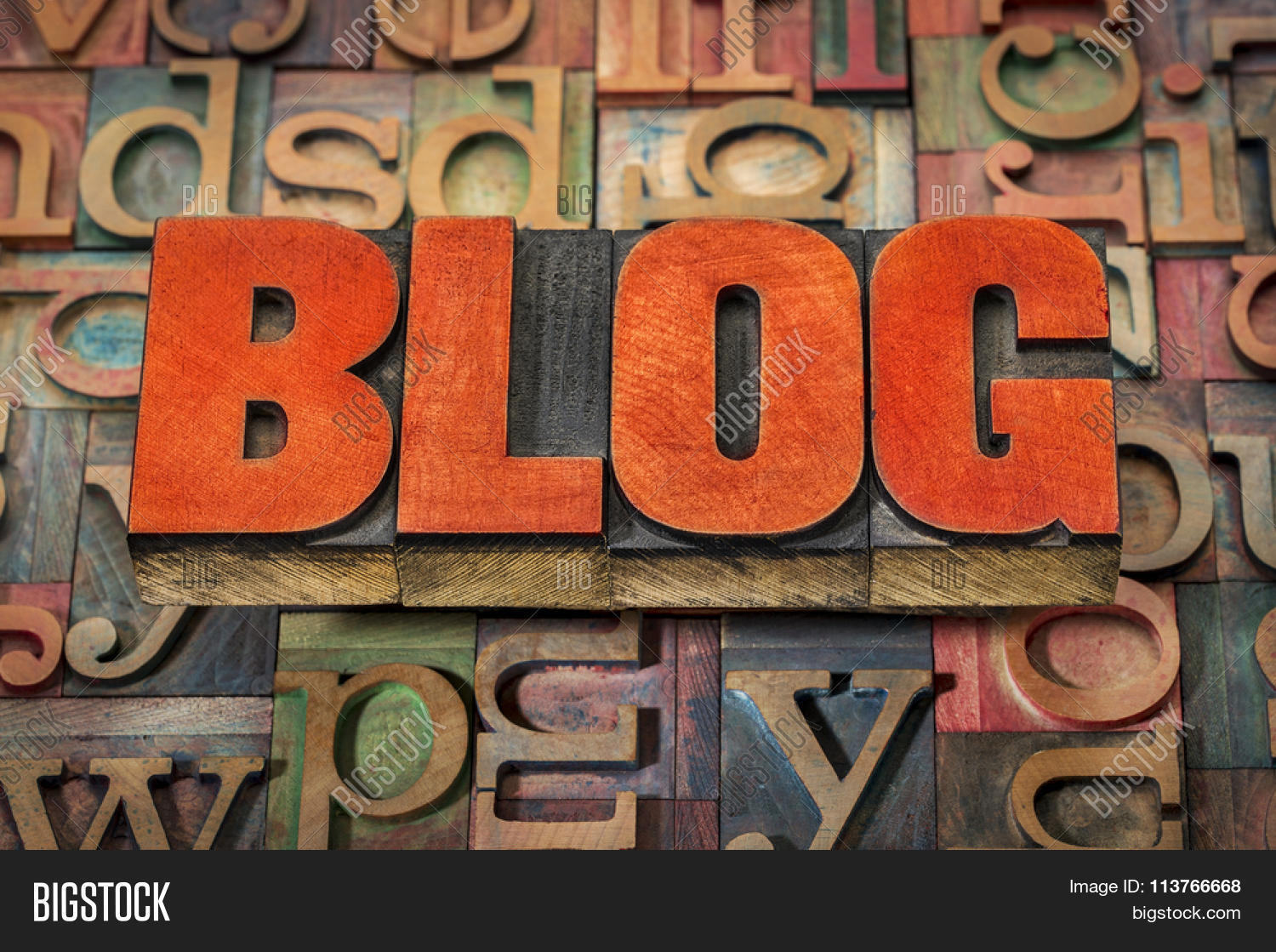 Blog Word Wood Type Image & Photo (Free Trial) | Bigstock