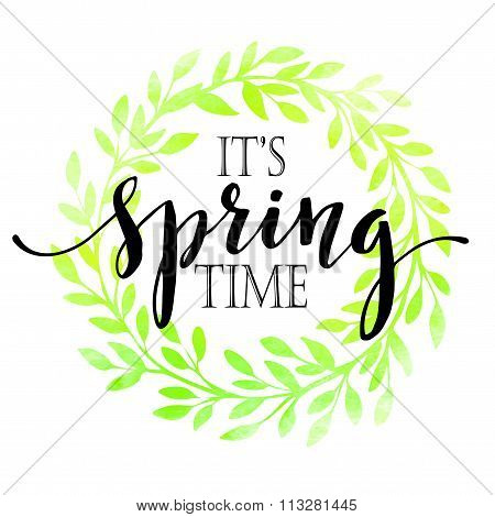 Words Spring Wreath. Vector & Photo (Free Trial) | Bigstock