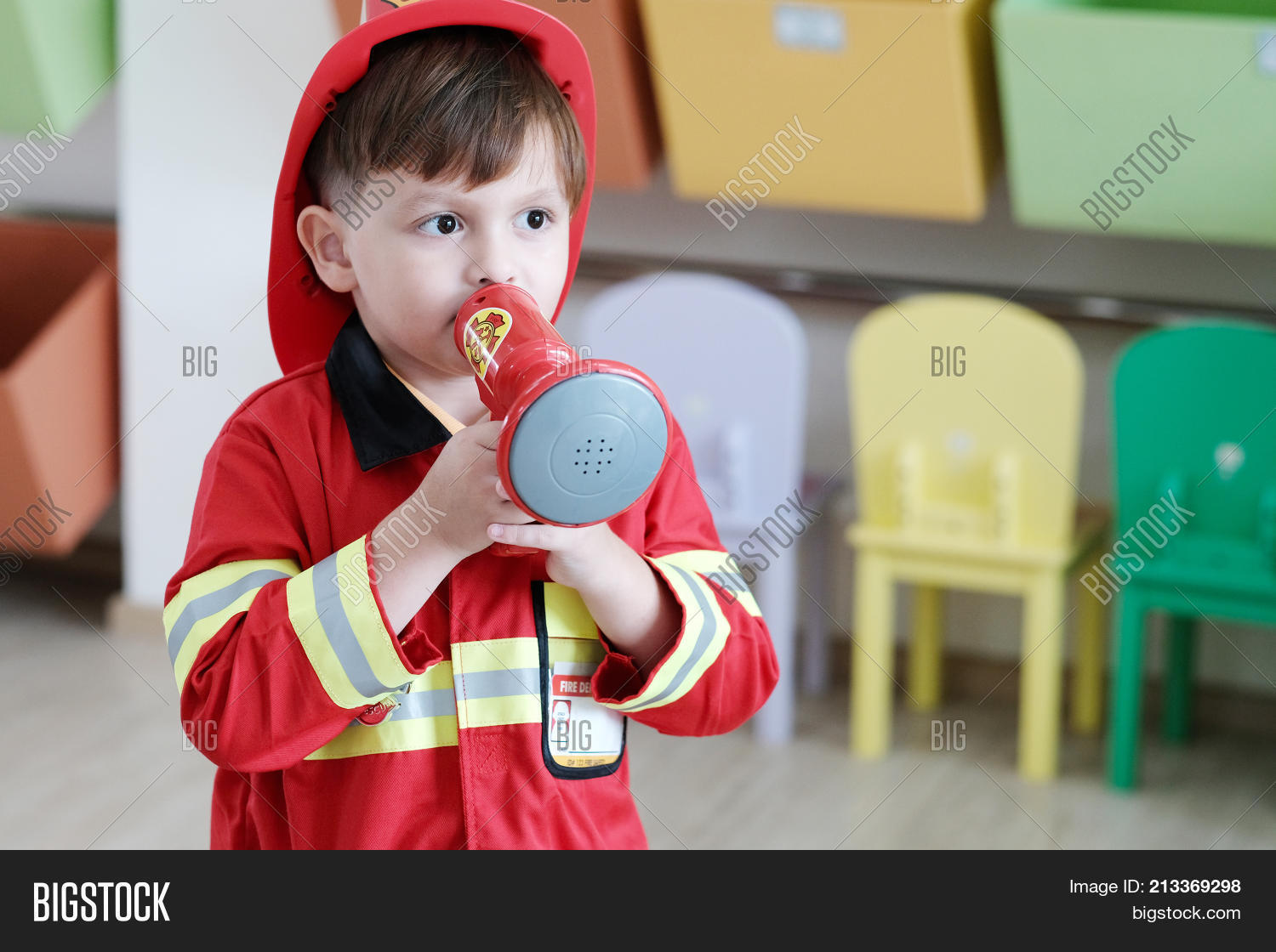 Boy Playing Fireman Image & Photo (Free Trial) | Bigstock