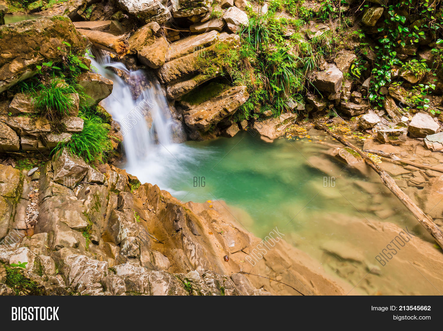 Waterfall Small Lake Image & Photo (Free Trial) | Bigstock