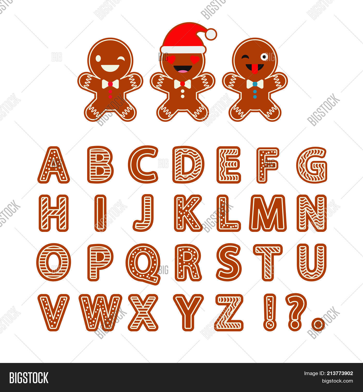 Set Gingerbread Vector & Photo (Free Trial) | Bigstock