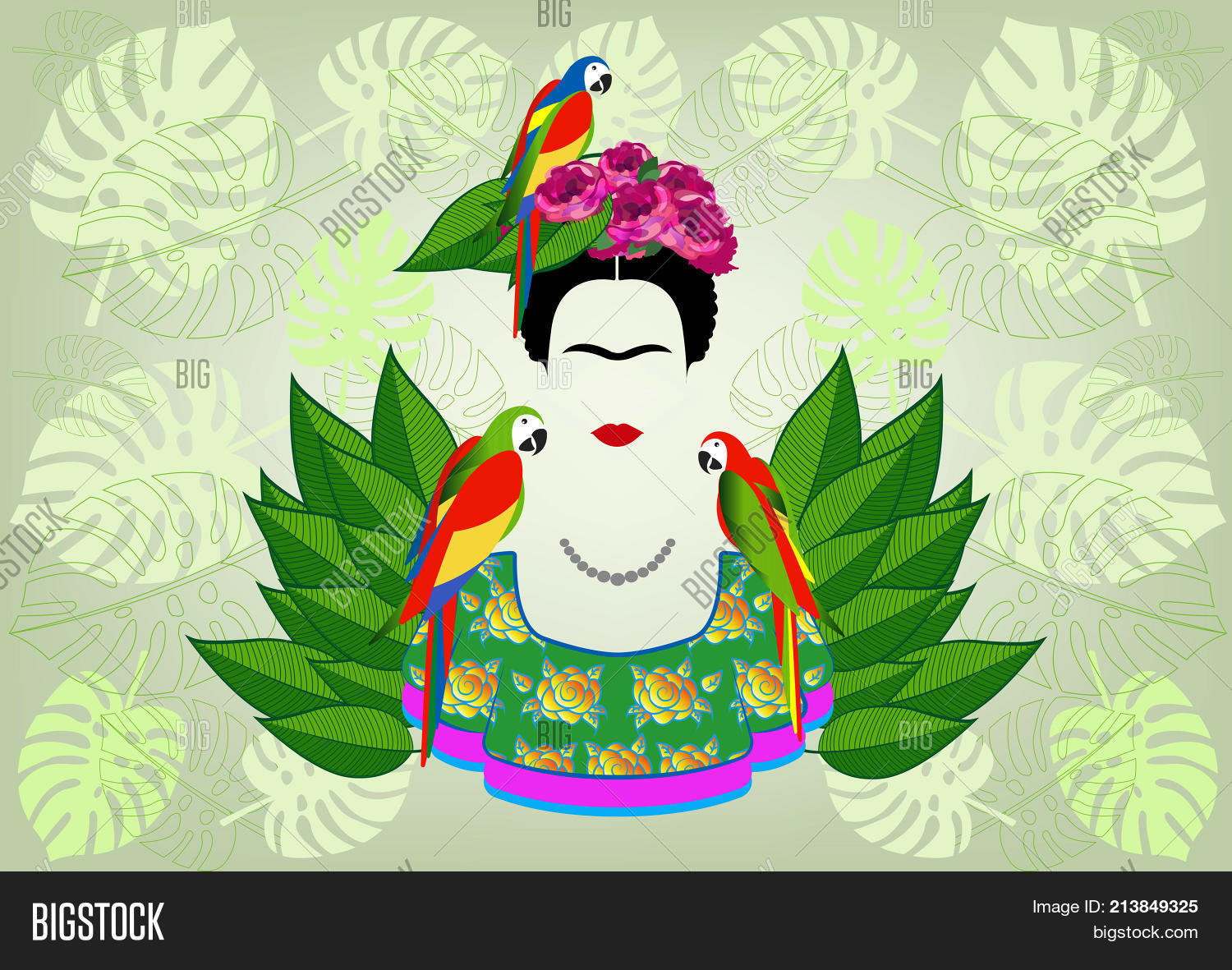 Frida Kahlo Graphic Vector & Photo (Free Trial) | Bigstock