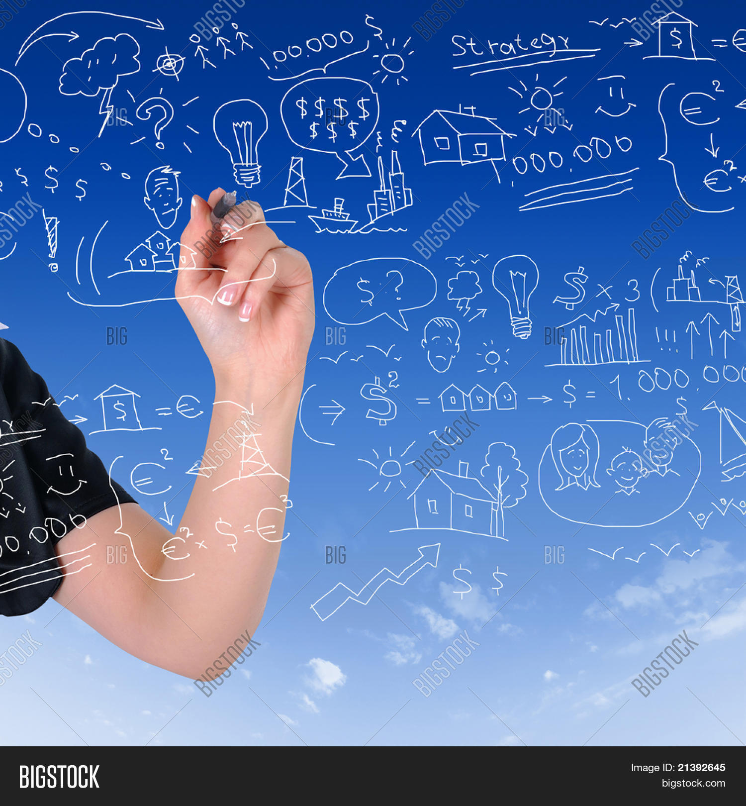 Human Hand Drawing Image & Photo (Free Trial) | Bigstock