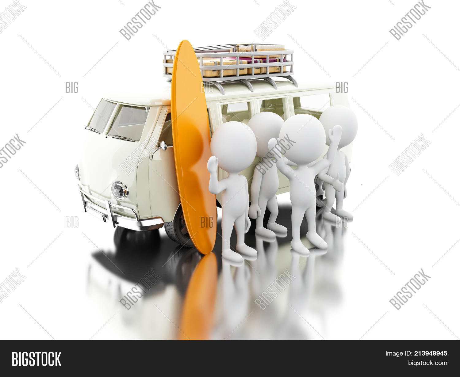 3D White People Van Image & Photo (Free Trial) | Bigstock