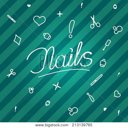 Nails Word On Color Vector & Photo (Free Trial) | Bigstock