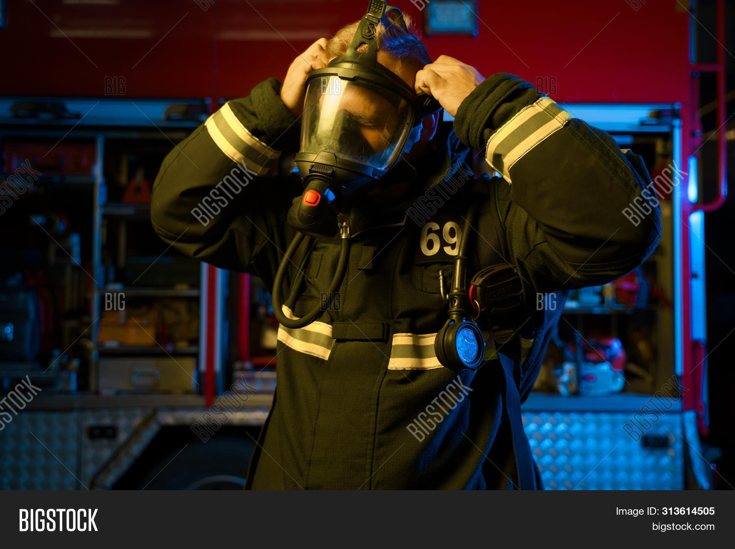 Photo Fireman Putting Image & Photo (Free Trial) | Bigstock