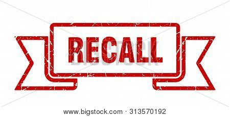 Recall Grunge Ribbon Vector & Photo (Free Trial) | Bigstock