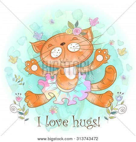 Kitty Hug. Cat Vector & Photo (Free Trial) | Bigstock