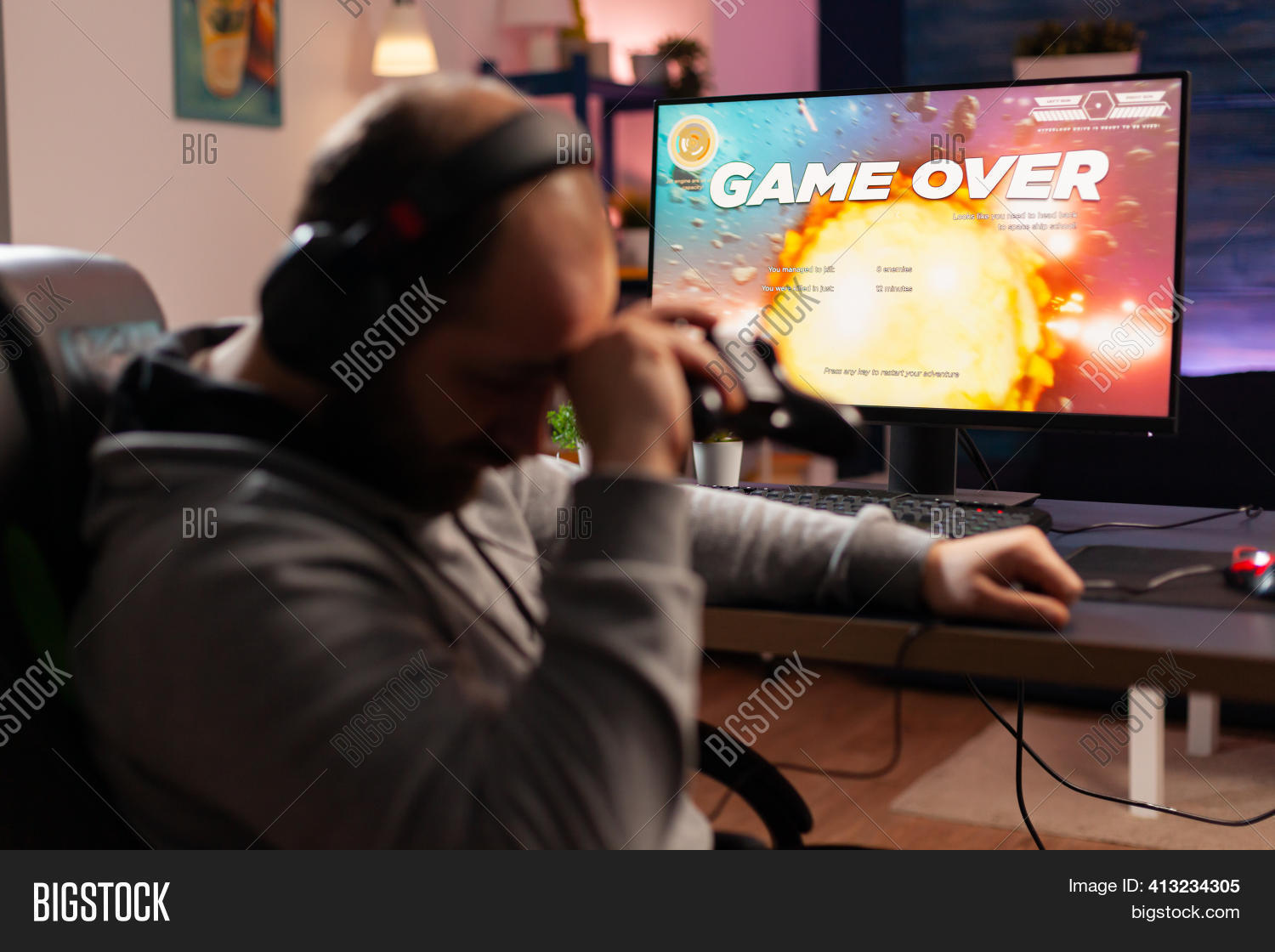 Addicted Gamer Losing Image & Photo (Free Trial) | Bigstock
