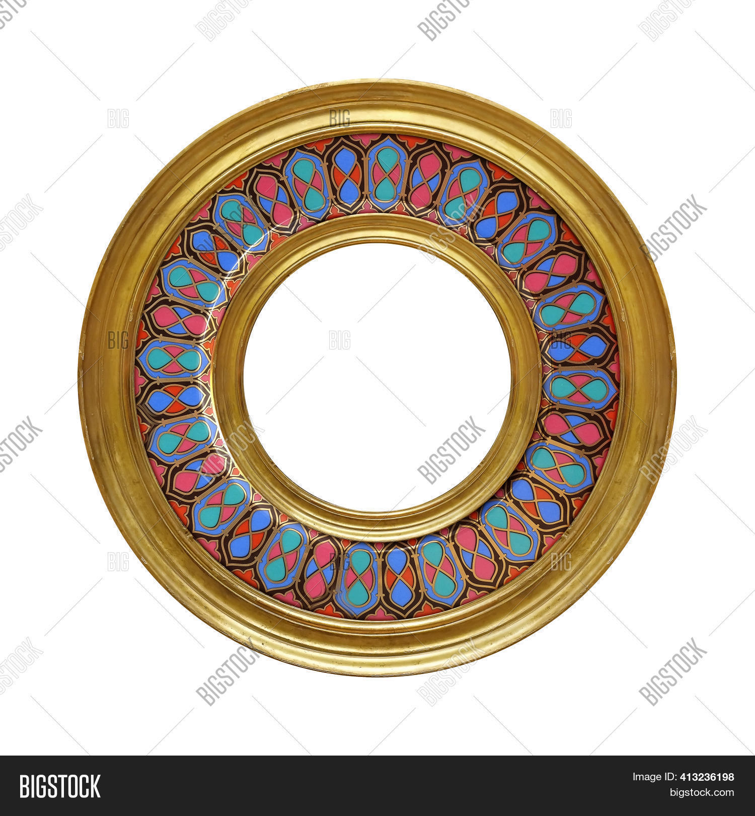 Golden Round Frame Image & Photo (Free Trial) | Bigstock