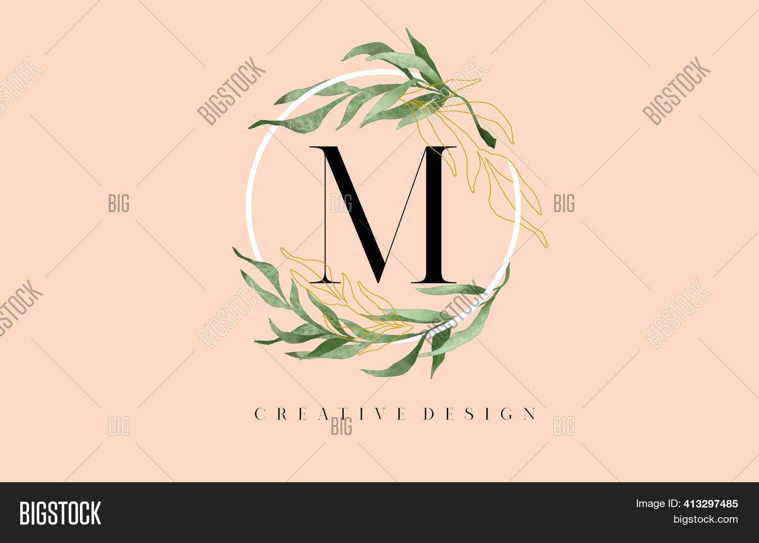 Elegant Letter M Logo Vector & Photo (Free Trial) | Bigstock