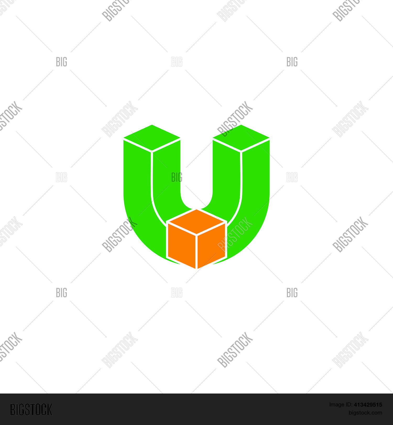 Letter U Box Carton Vector & Photo (Free Trial) | Bigstock
