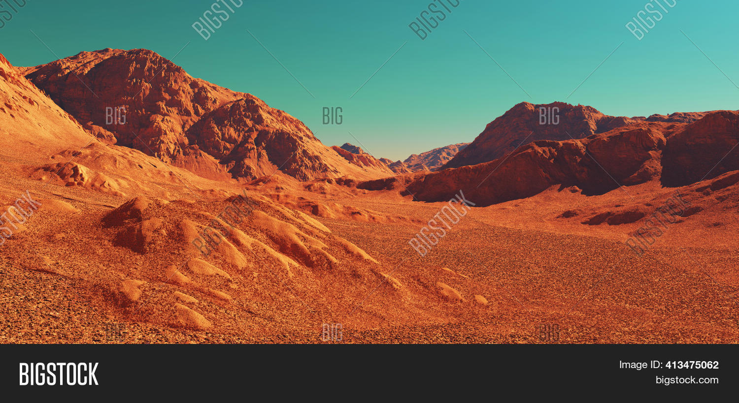 Planet Mars Mountain