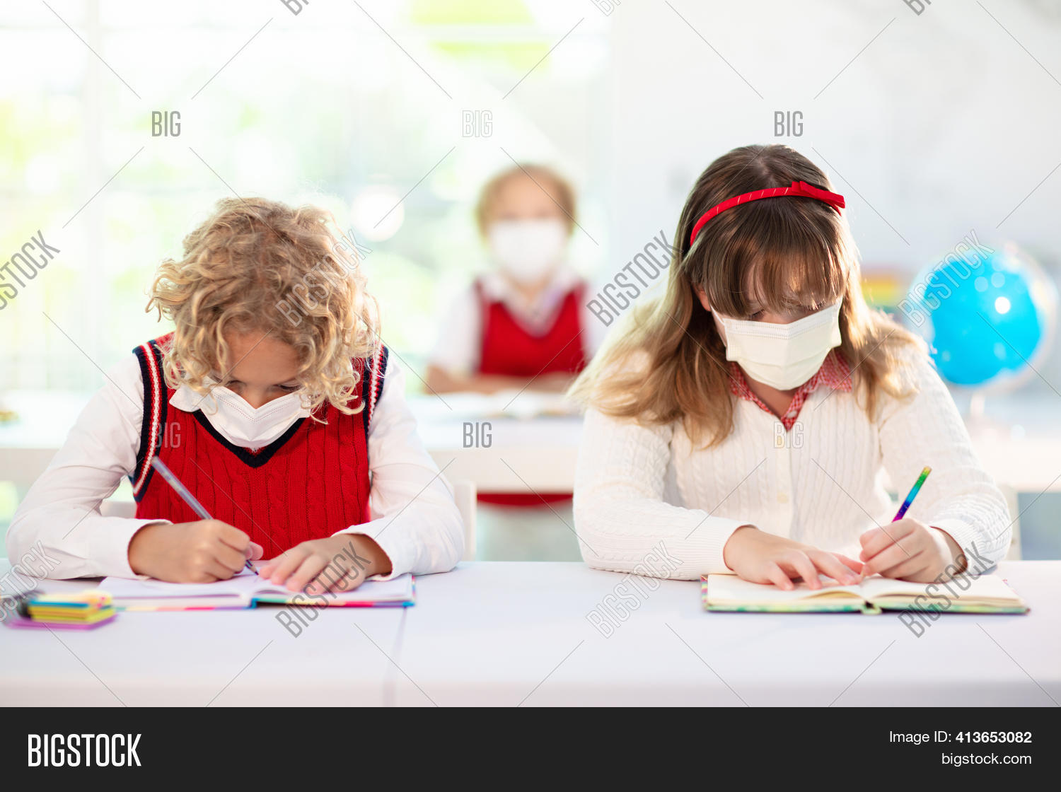 Kids Face Mask School Image & Photo (Free Trial) | Bigstock
