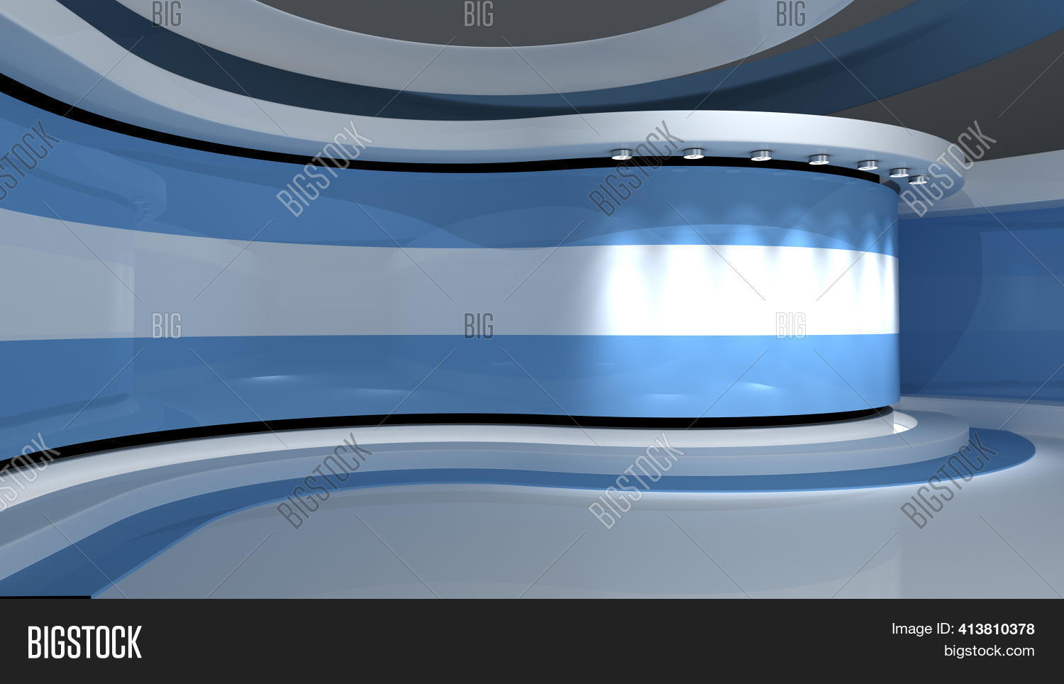 Tv Studio. Light Blue Image & Photo (Free Trial) | Bigstock