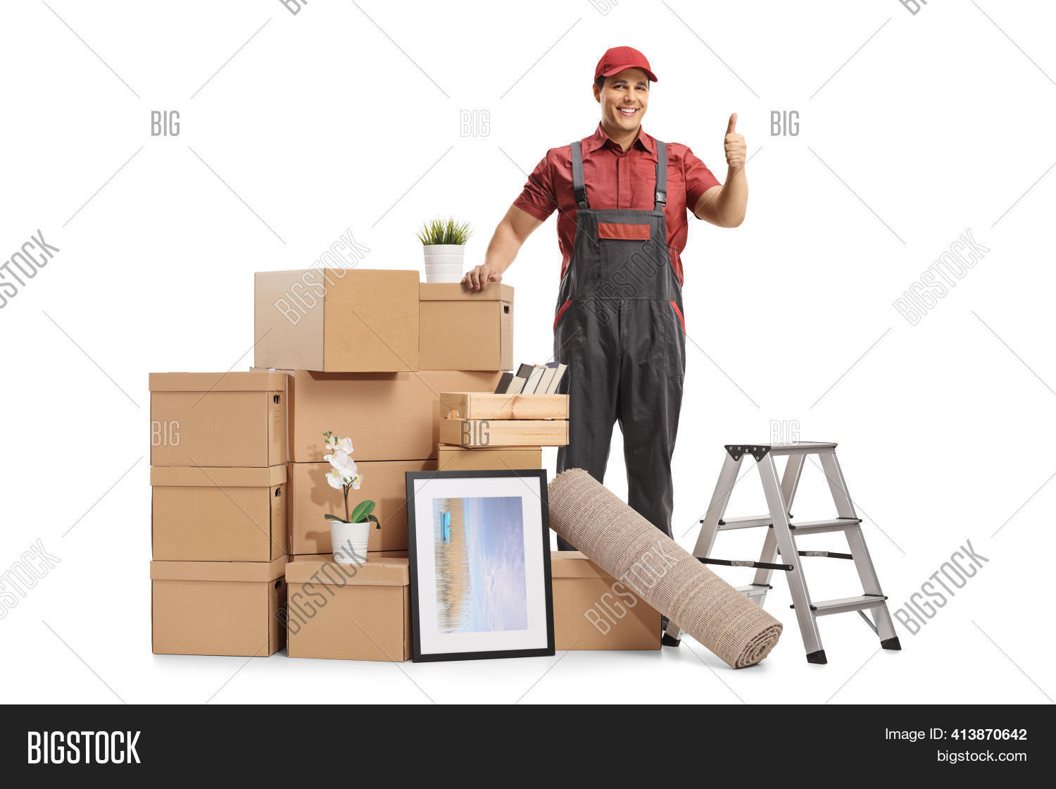 Mover Posing Pile Image & Photo (Free Trial) | Bigstock
