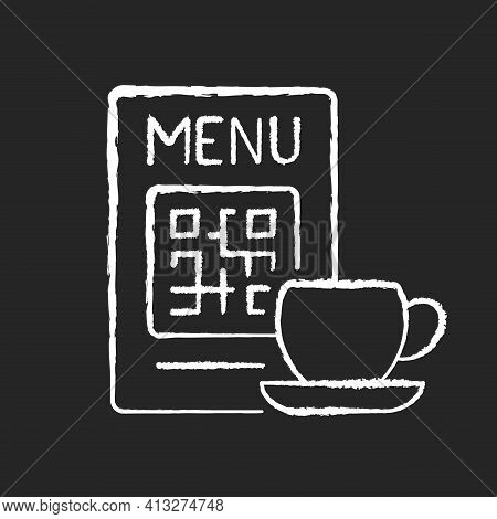Qr Menu Chalk White Vector & Photo (Free Trial) | Bigstock