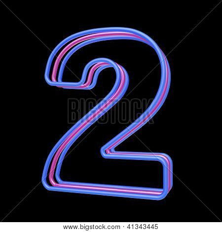 3d Neon Number 2 Image & Photo (Free Trial) | Bigstock