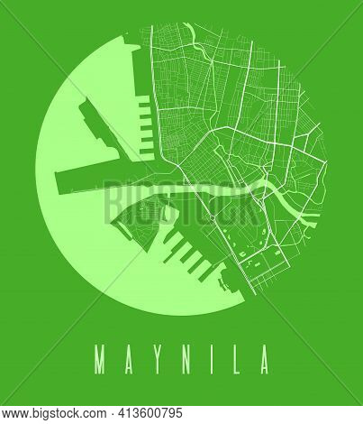 Manila Map Poster. Vector & Photo (Free Trial) | Bigstock