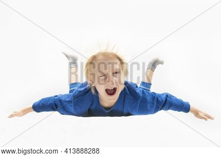 Happy Boy Flying Image & Photo (Free Trial) | Bigstock