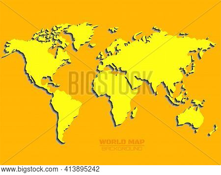 World Map Shadow. Map Vector & Photo (Free Trial) | Bigstock