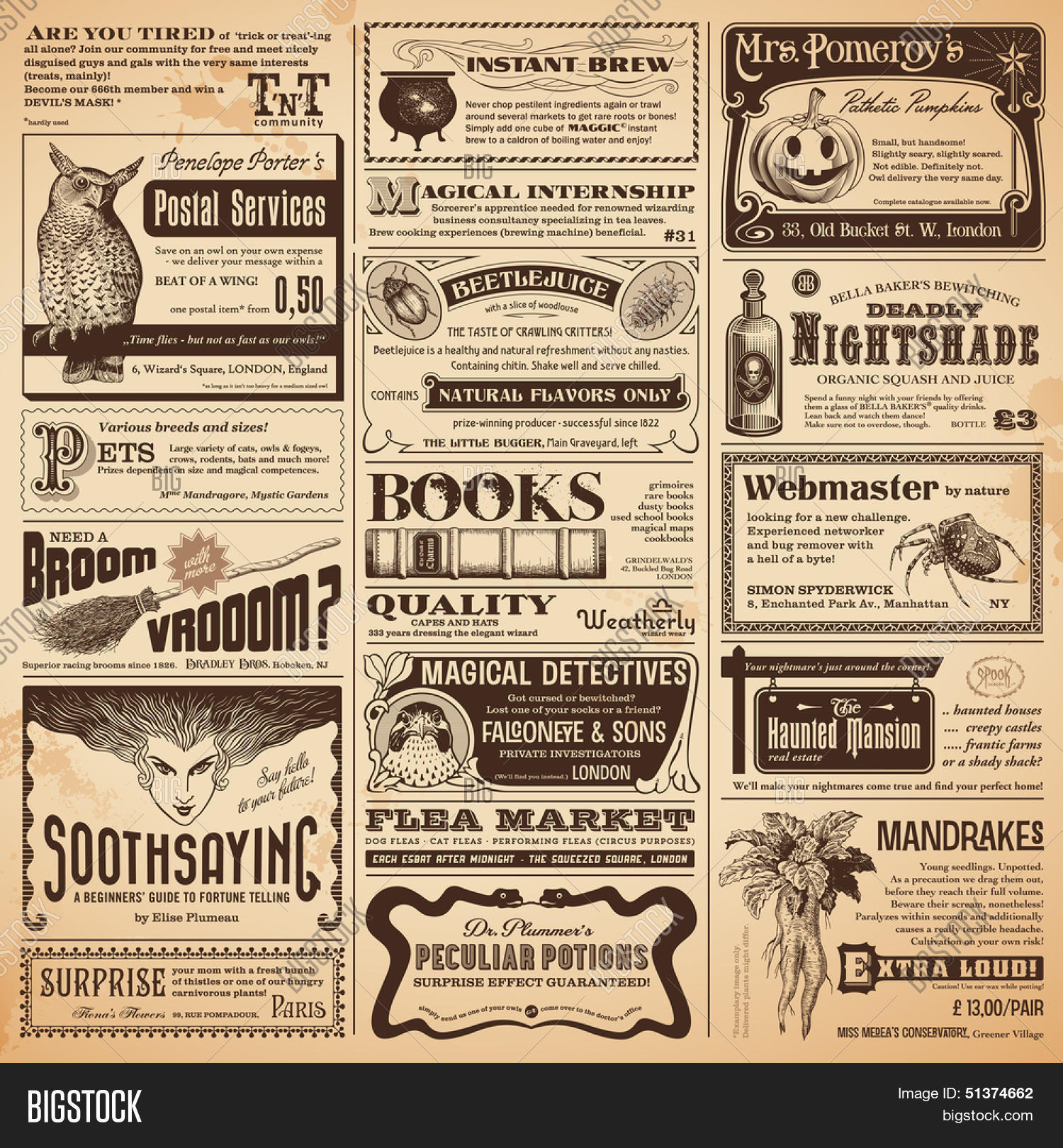 Magical Newspaper Vector & Photo (Free Trial) | Bigstock