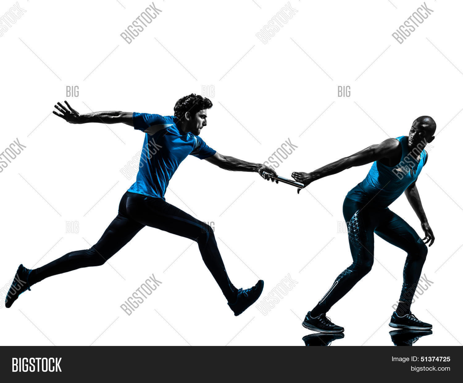 Two Men Relay Running Image & Photo (Free Trial) | Bigstock