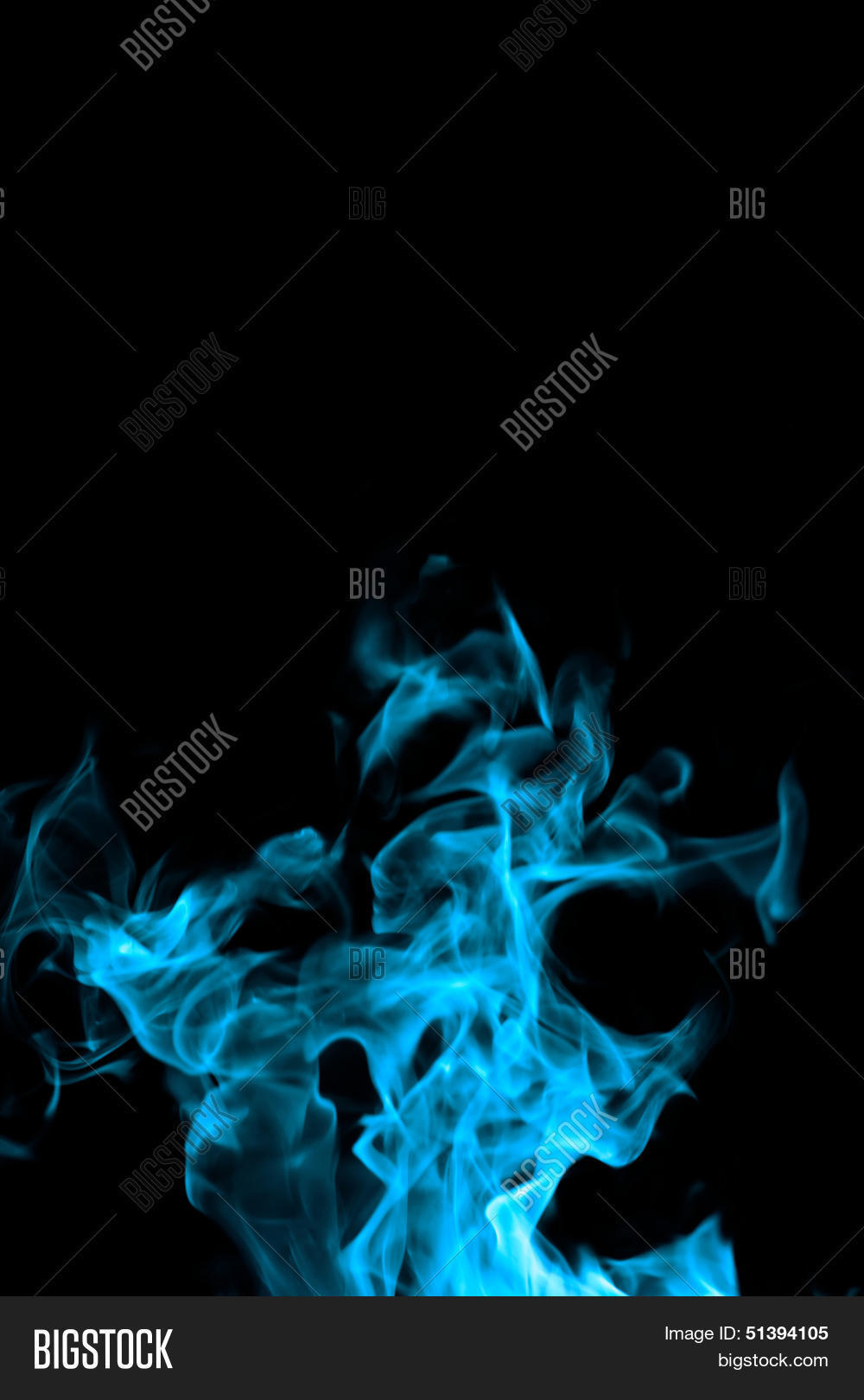 Blue Fire On Black Image & Photo (Free Trial) | Bigstock