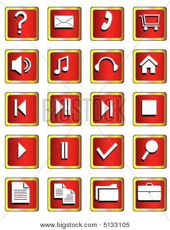 Set Buttons Symbols Vector & Photo (Free Trial) | Bigstock