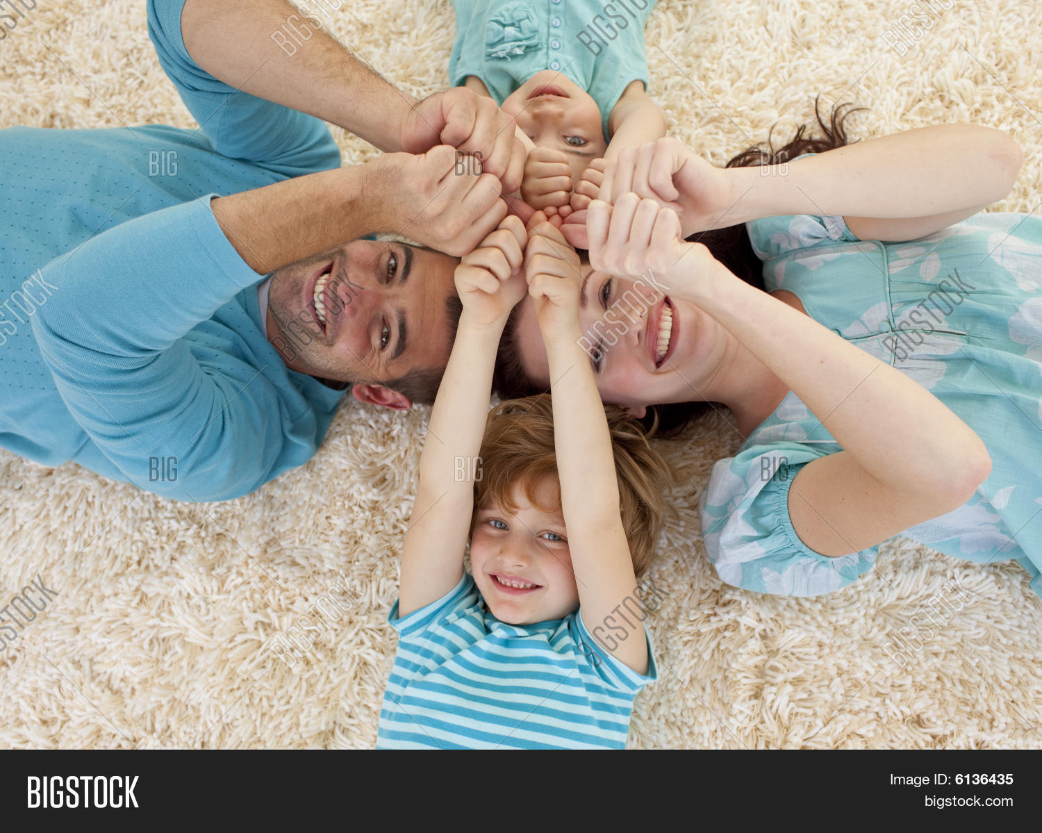 Happy Family On Floor Image & Photo (Free Trial) | Bigstock