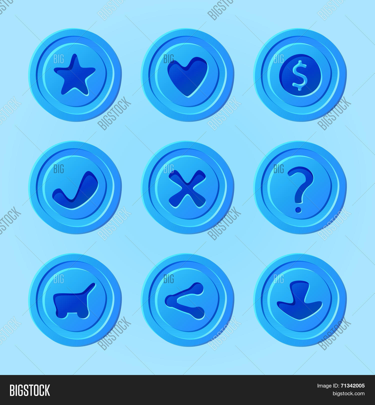 Game UI Menu Blue Vector & Photo (Free Trial) | Bigstock
