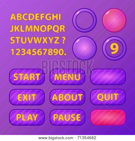 Game Menu Buttons - Vector & Photo (Free Trial) | Bigstock