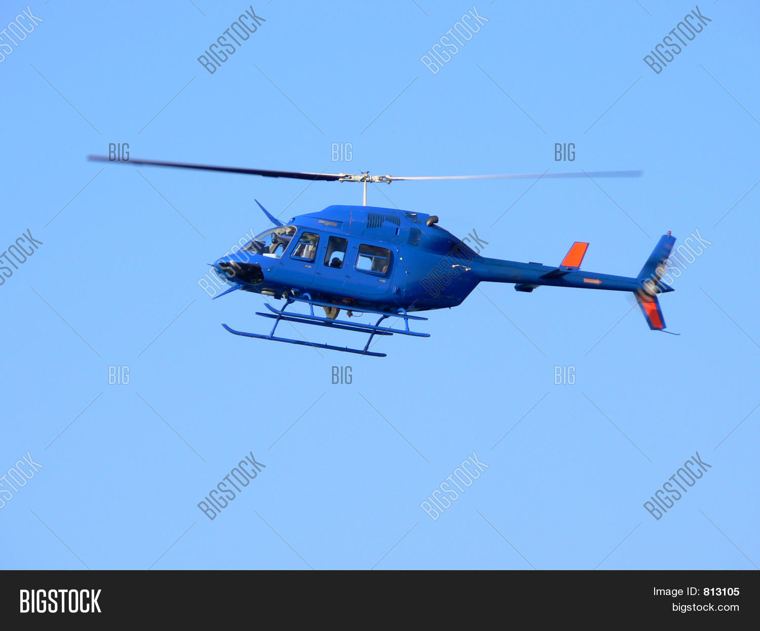 Blue Helicopter Image & Photo (Free Trial) | Bigstock