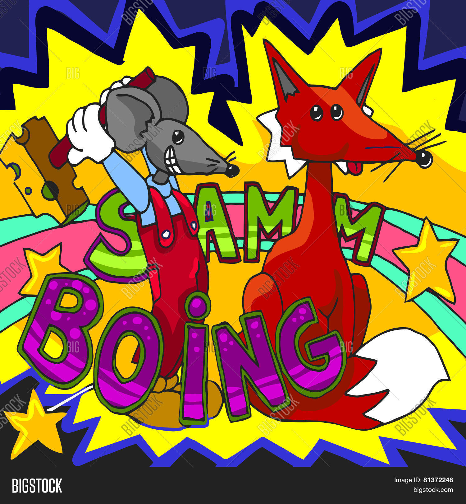 Happy Mouse Fox Vector & Photo (Free Trial) | Bigstock