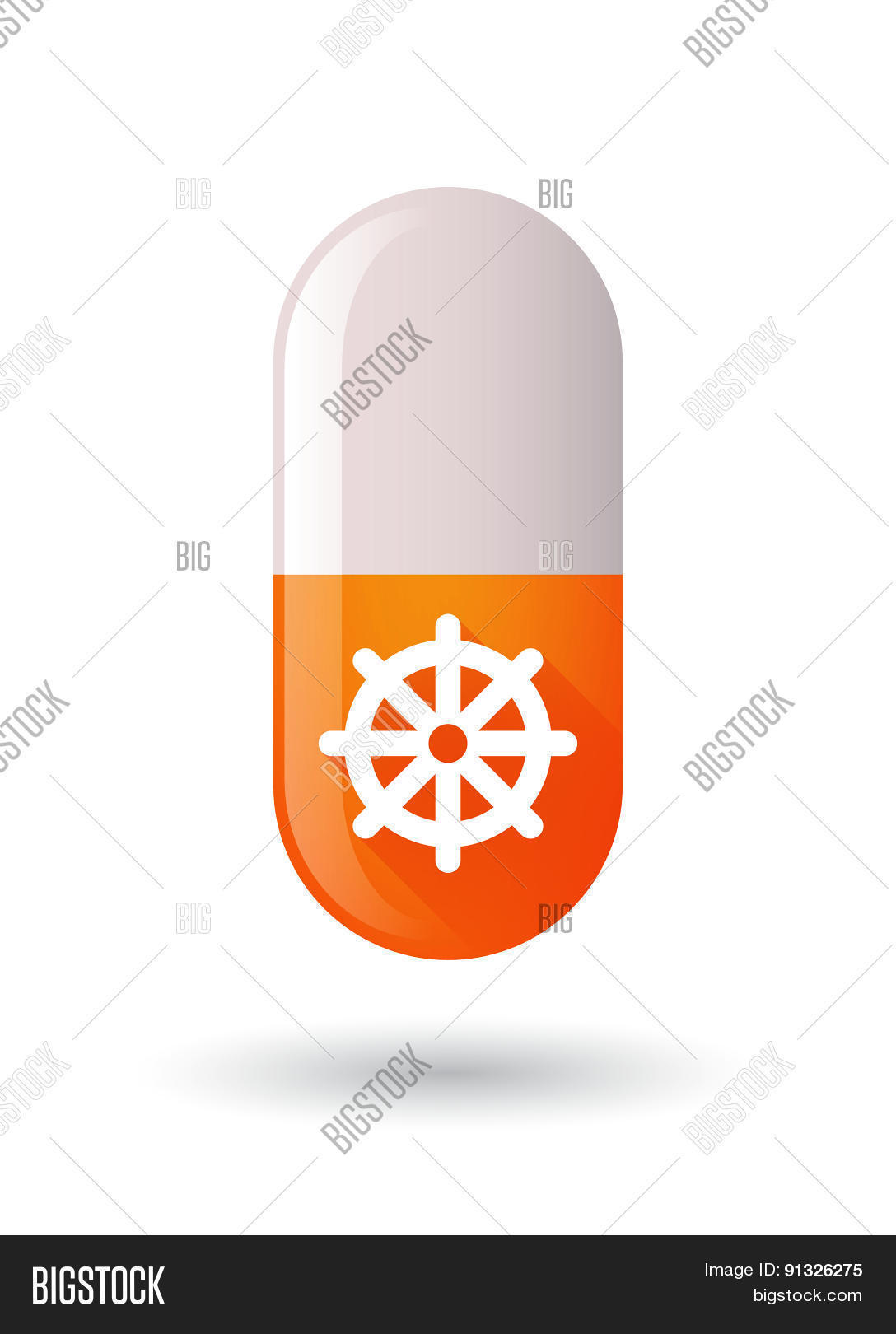 Orange Pill Icon Vector & Photo (Free Trial) | Bigstock