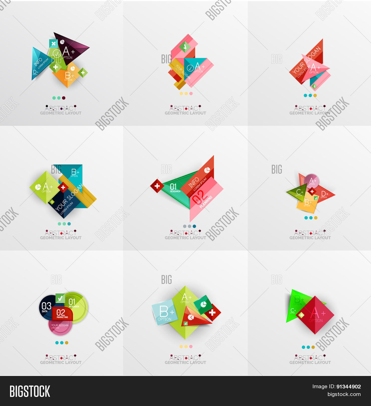 Set Paper Graphic Vector & Photo (Free Trial) | Bigstock